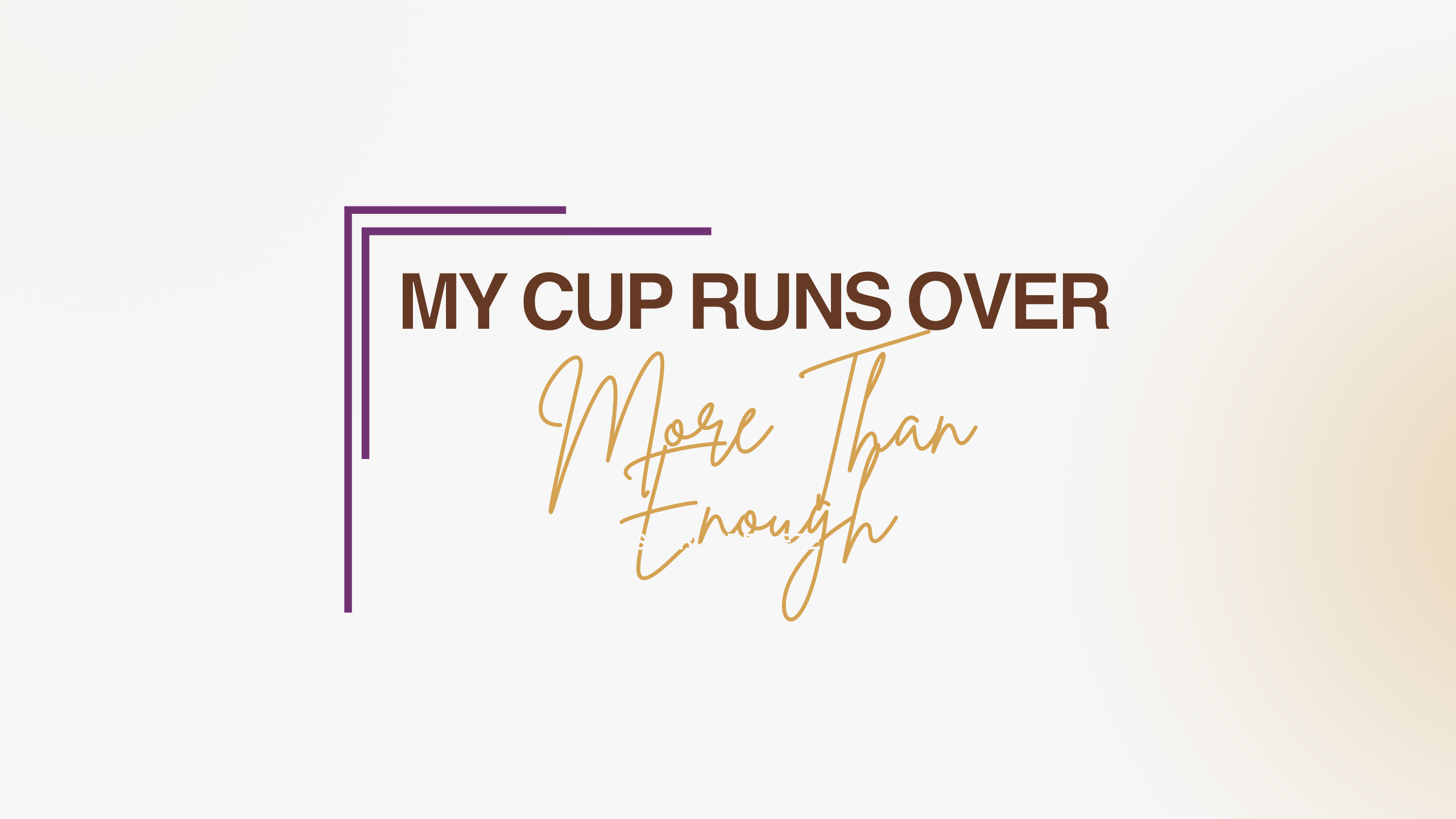 Sunday Service | My Cup Runs Over... More Than Enough - Streams of Joy ...